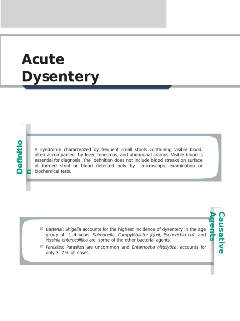 Acute Dysentery | PDF | Diarrhea | Human Diseases And Disorders