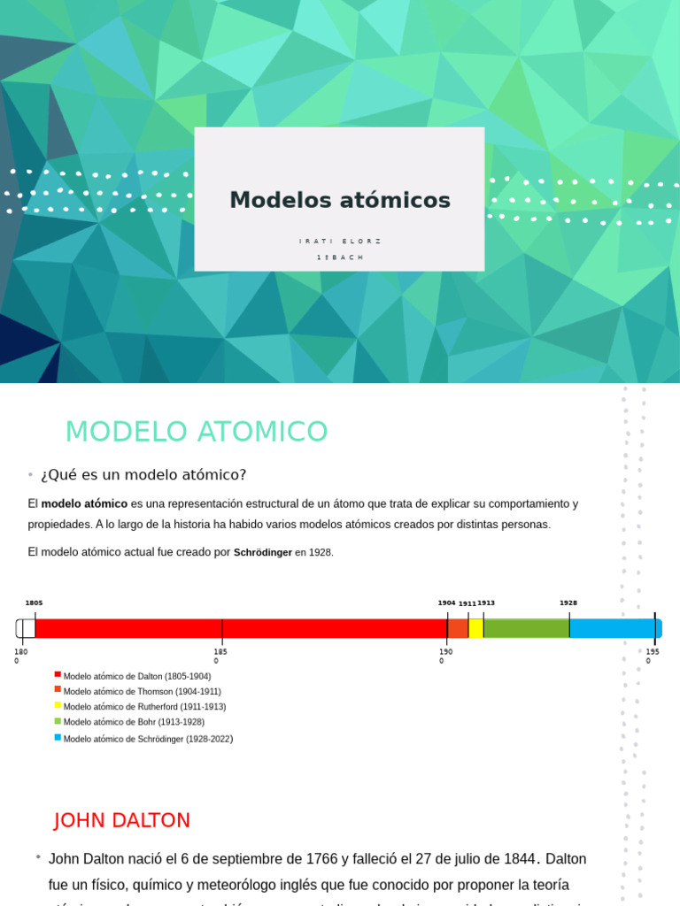 Modelos Atomicos | PDF | Átomos | Núcleo atómico