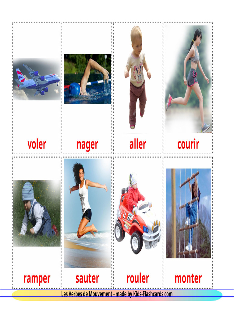 Les Verbes de Mouvement 8 A4 | PDF