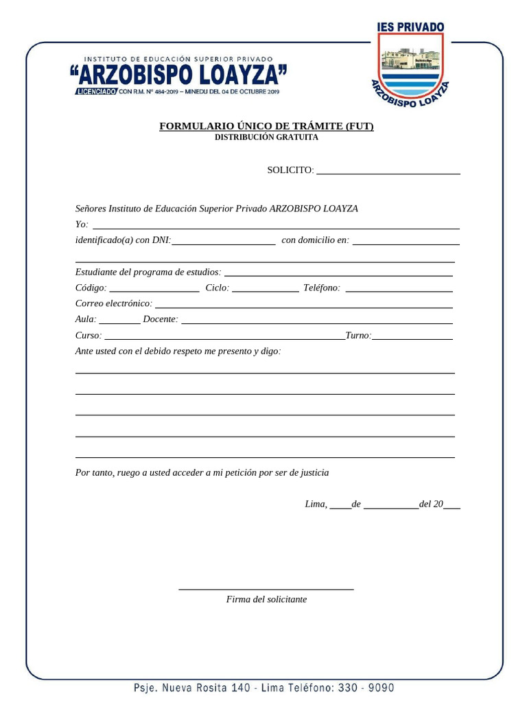 FUT FORMATO Virtual | PDF