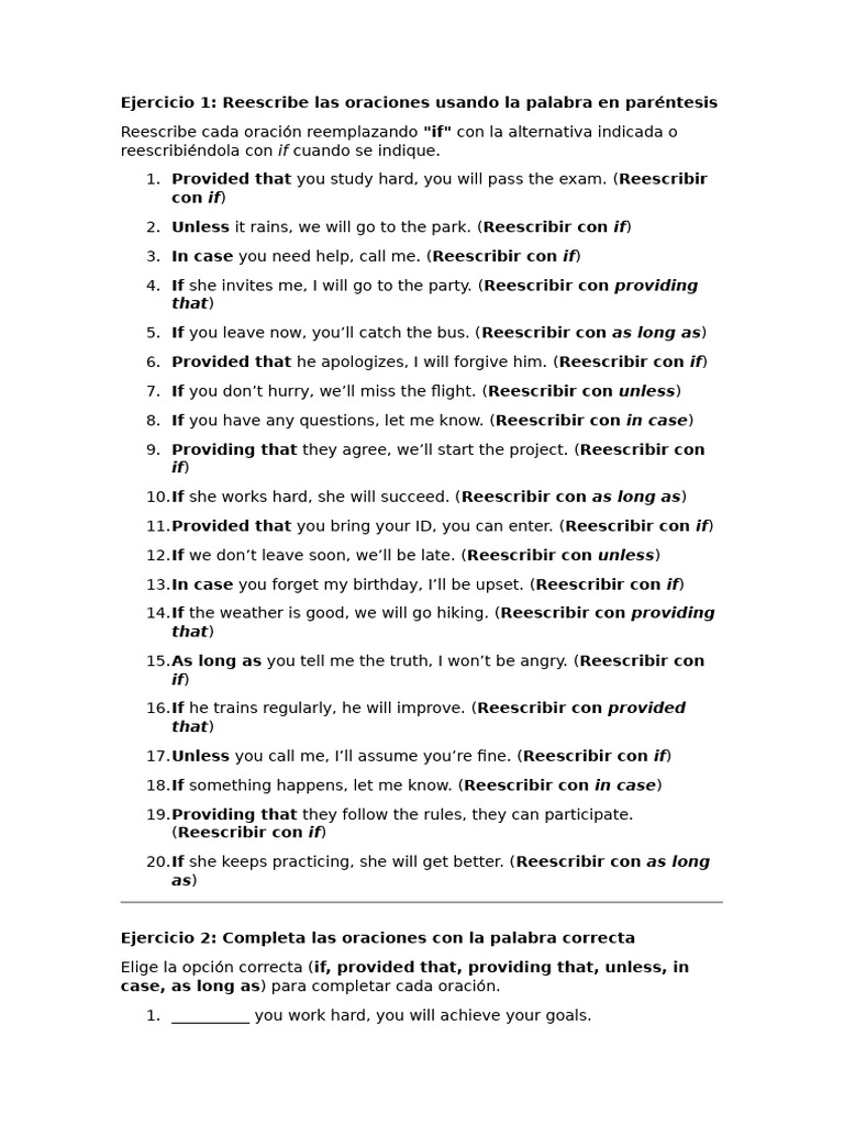 Alternatives To If + Students | PDF