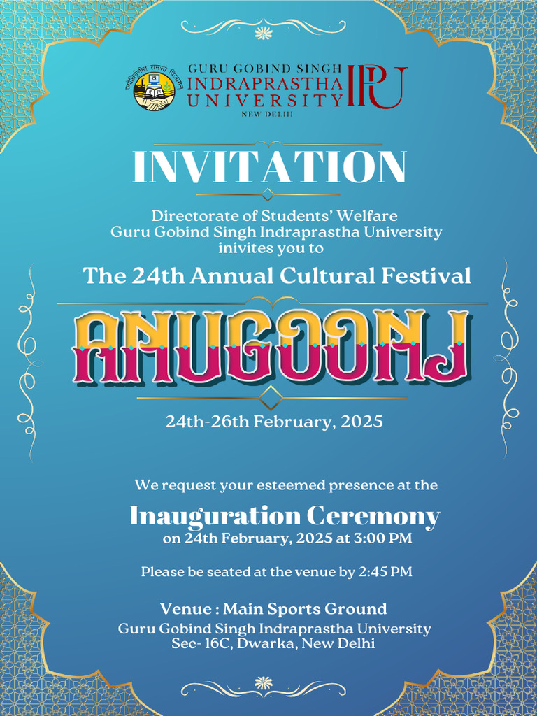 Anugoonj'25 Invitation - 20250221 - 112716 - 0000 PDF | PDF