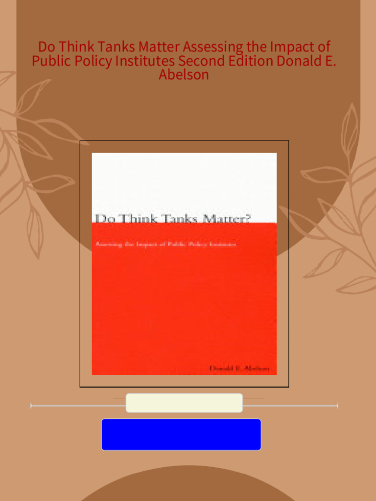 2597 | PDF | Think Tank | Policy