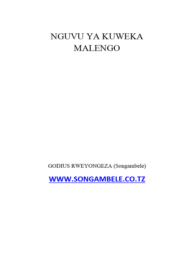 NGUVU YA KUWEKA MALENGO SAMPLE | PDF