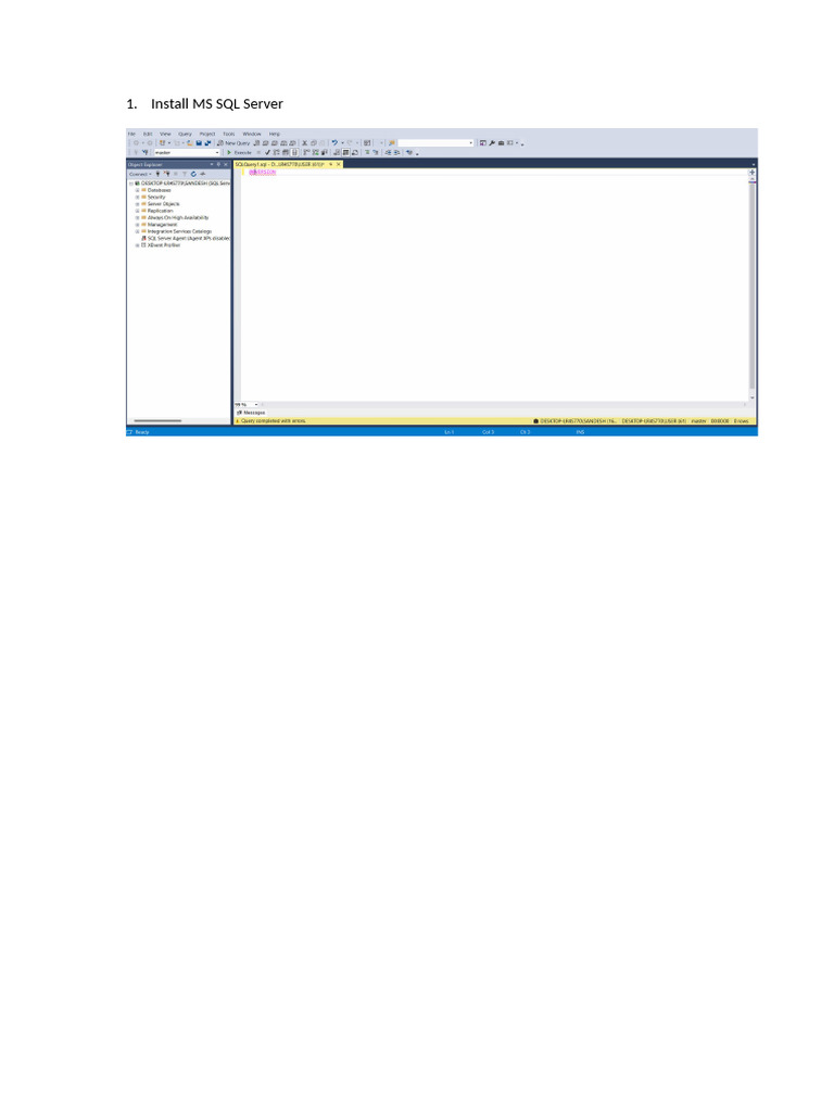 Install MS SQL Server | PDF