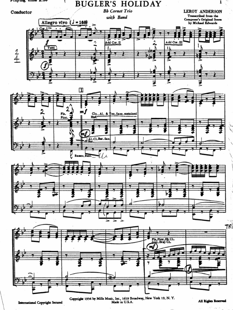 Buglers Holiday - Score | PDF