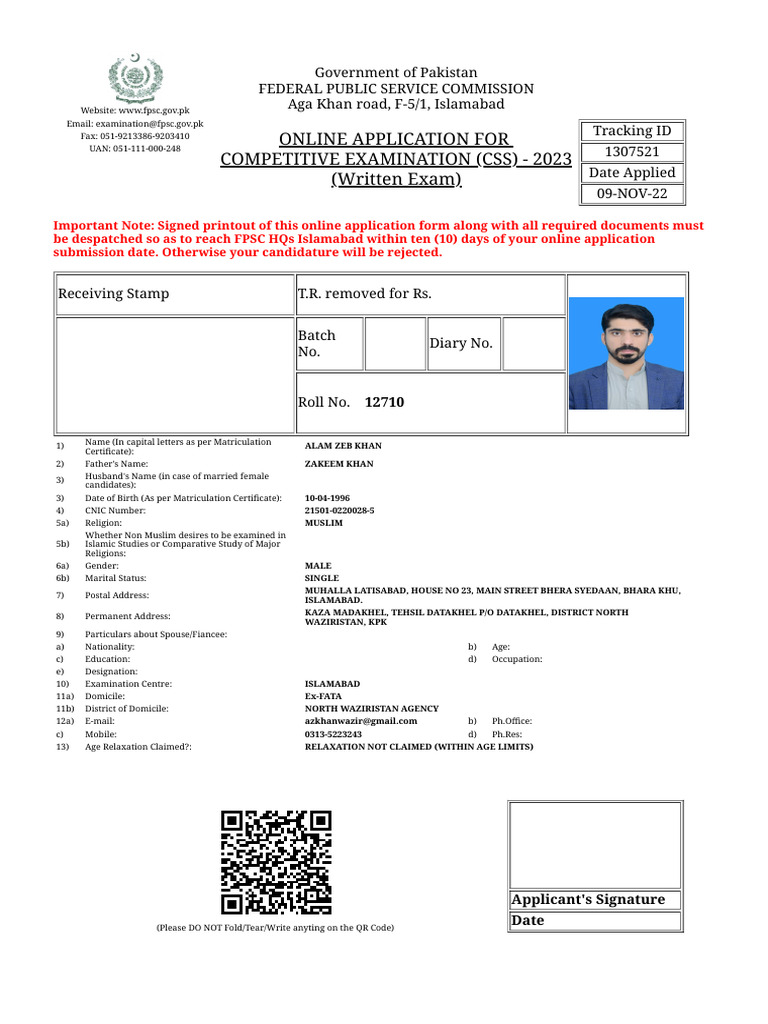 CSS 2023 Application Submission Guide | PDF | Pakistan