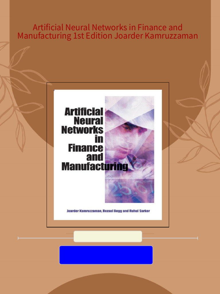 Artificial Neural Networks in Finance and Manufacturing 1st Edition ...