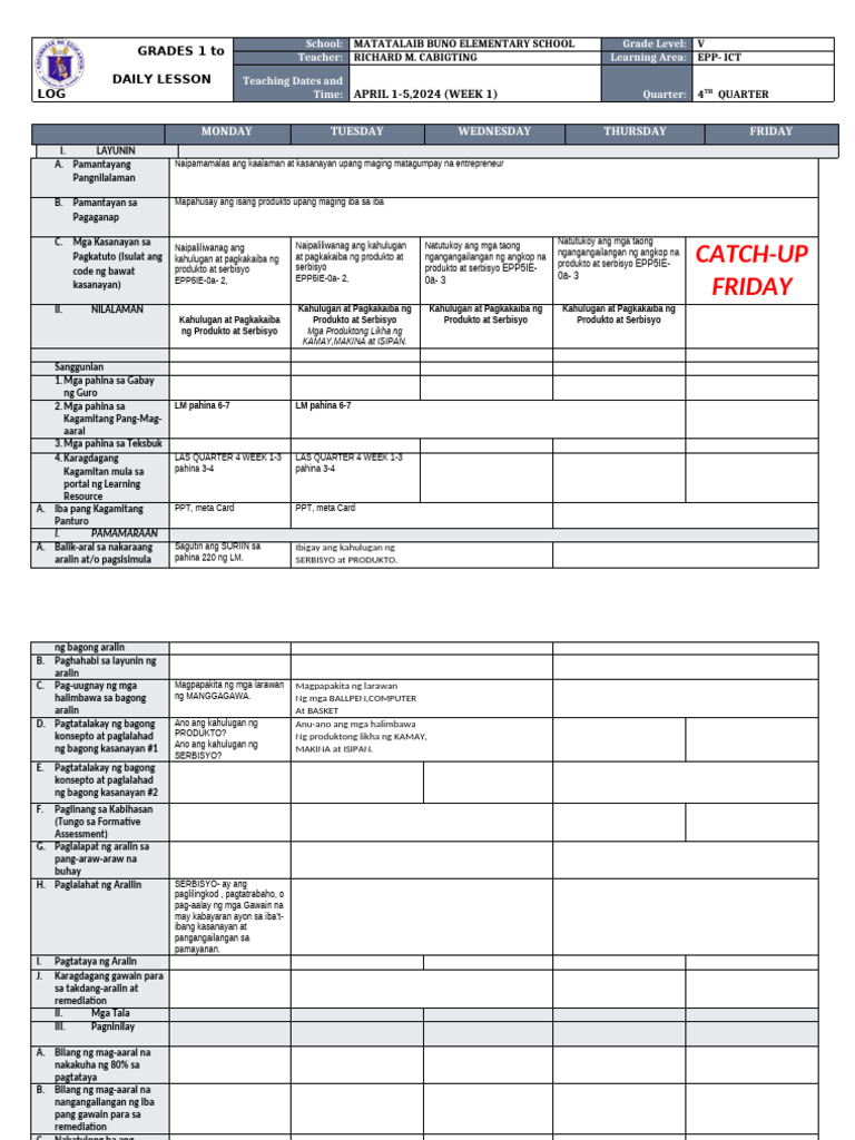 DLL_EPP 5_Q1_W2 | PDF