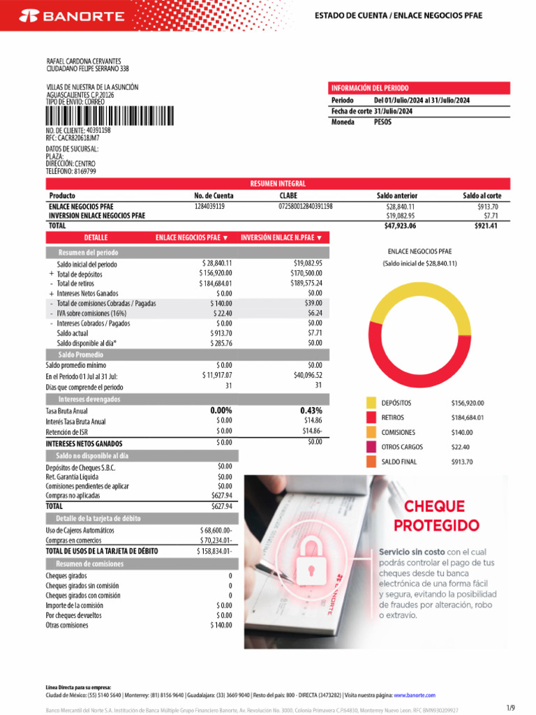 Estado de Cuenta Banorte 1 | PDF
