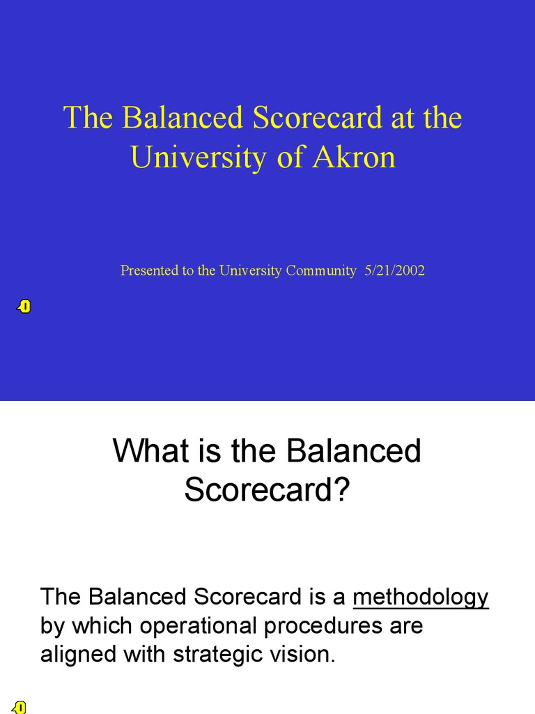 Balanced Scorecard Overview: University of Akron | PDF | Strategic ...