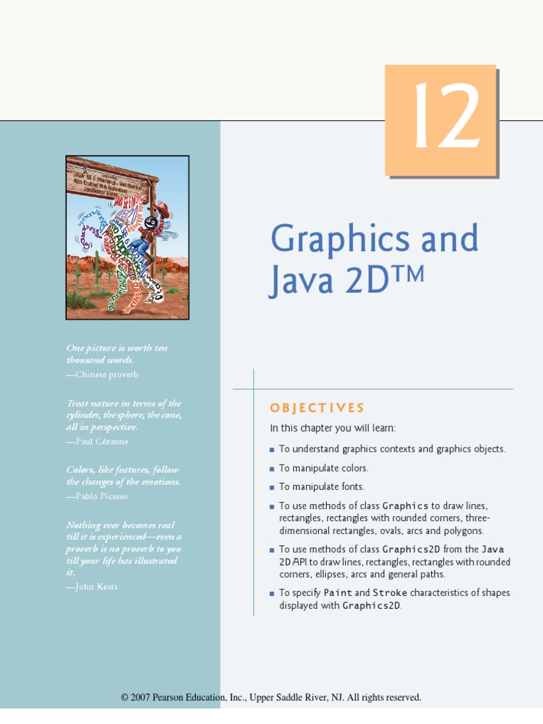 Graphics and Java 2D™: Objectives | PDF | Typefaces | Java (Programming Language)