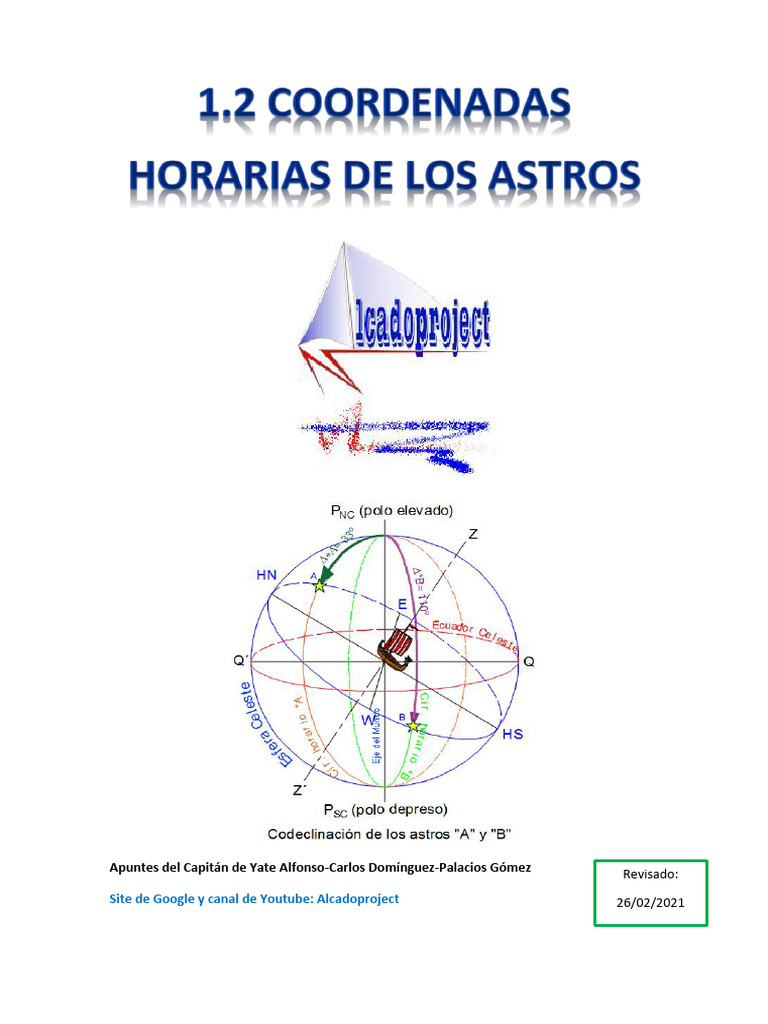1.2 Coordenadas Horarias de Los Astros | PDF | Latitud | Longitud