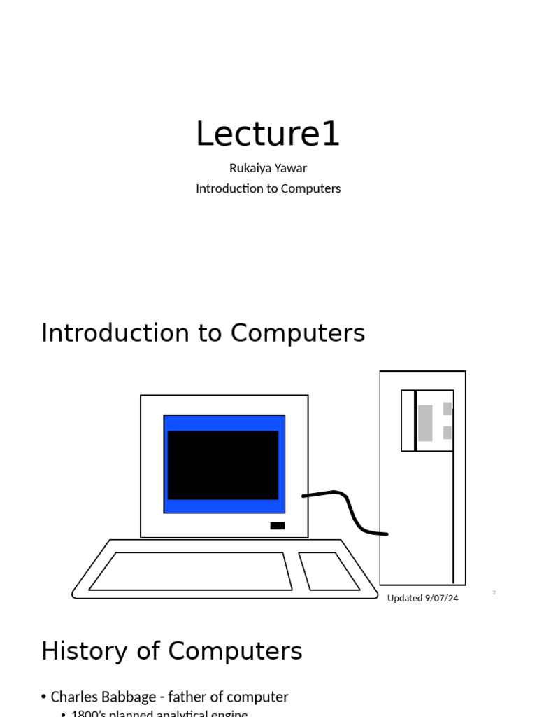 Lec1 Fall2022 07032023 103844am | PDF | Printer (Computing) | Random Access Memory