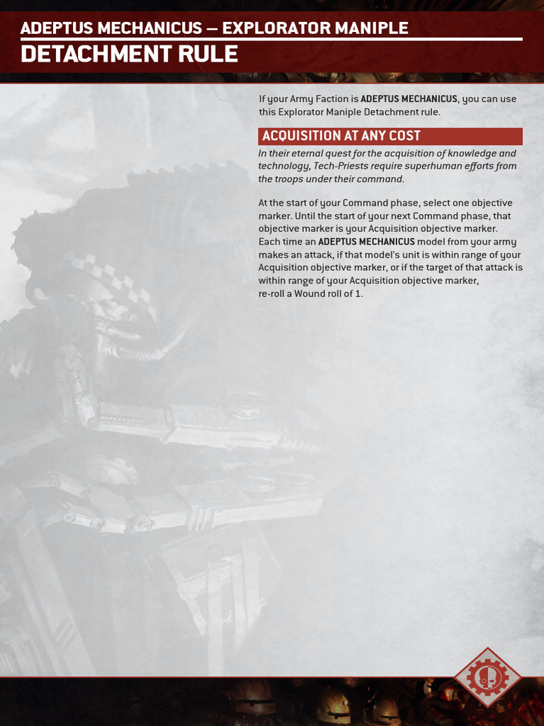 Explorator Maniple Rules | PDF