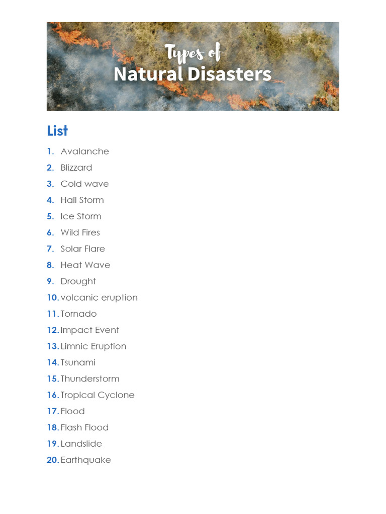 Natural Disasters | PDF