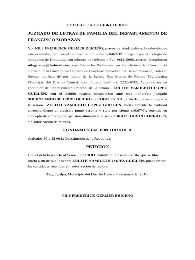 Se Solicita Se Libre Oficio | PDF