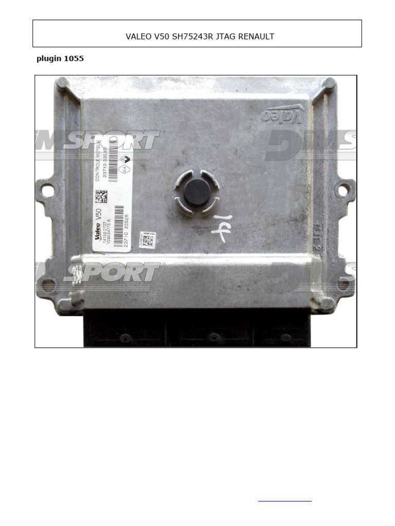 Valeo v50 sh75243r Jtag Renault | PDF