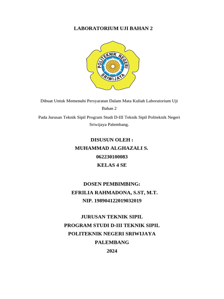 Laporan Praktikum Teknik Sipil | PDF