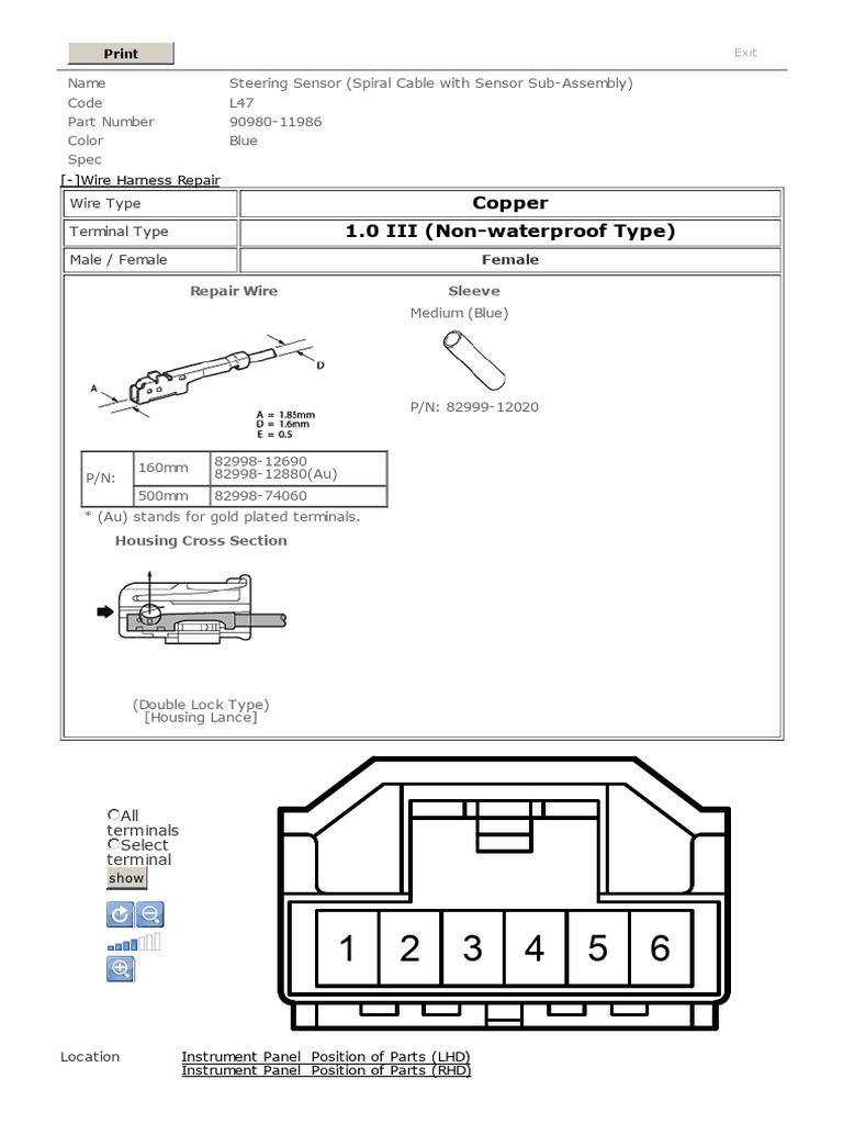 Steering Sensor (Spiral Cable With Sensor Sub-Assembly) | PDF