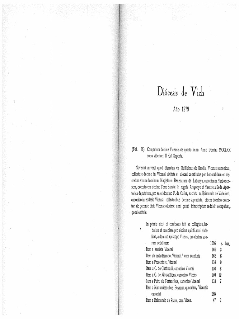 Rationes Decimarum Vich | PDF