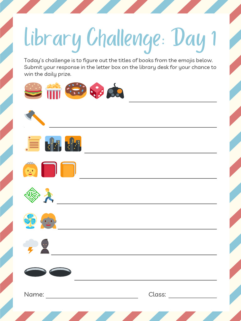 Emoji Book Title Challenge | PDF