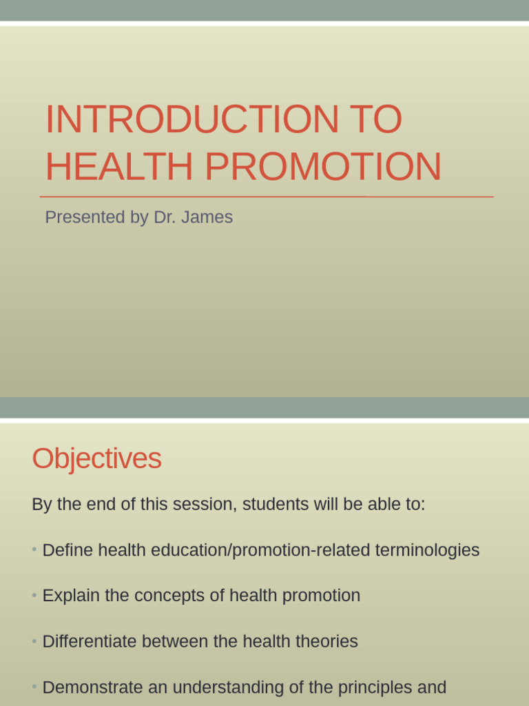 Health Promotion Concepts and Theories | PDF | Health Promotion ...