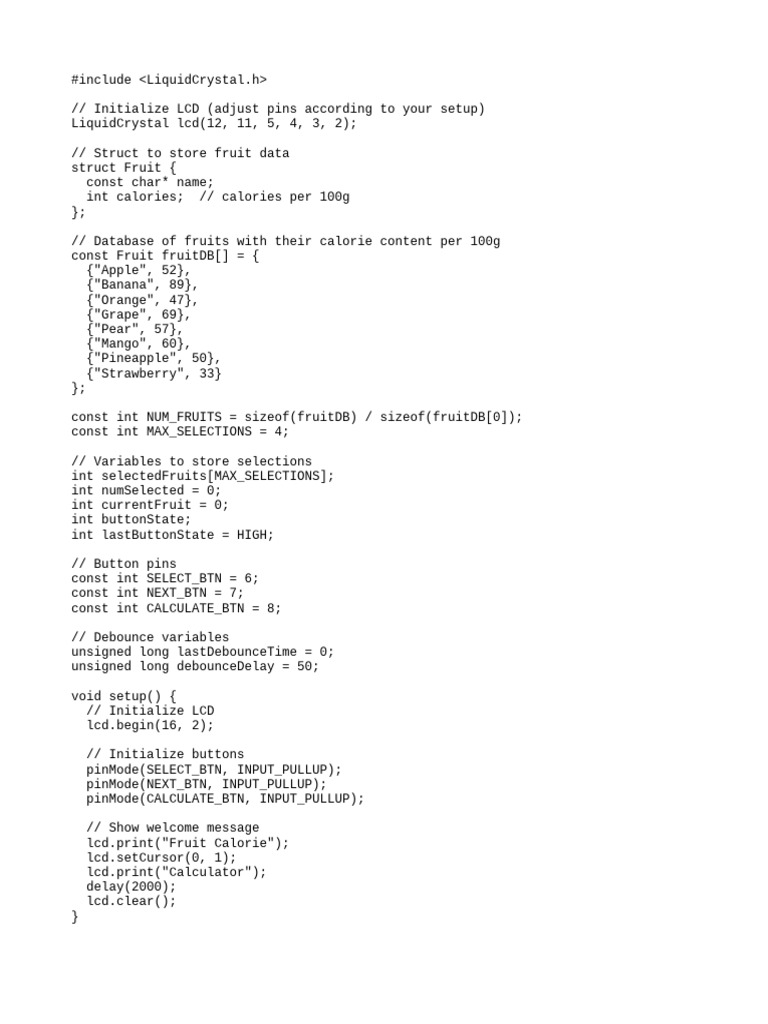 fruit-calorie-calculator | PDF | Programming Paradigms | Software ...