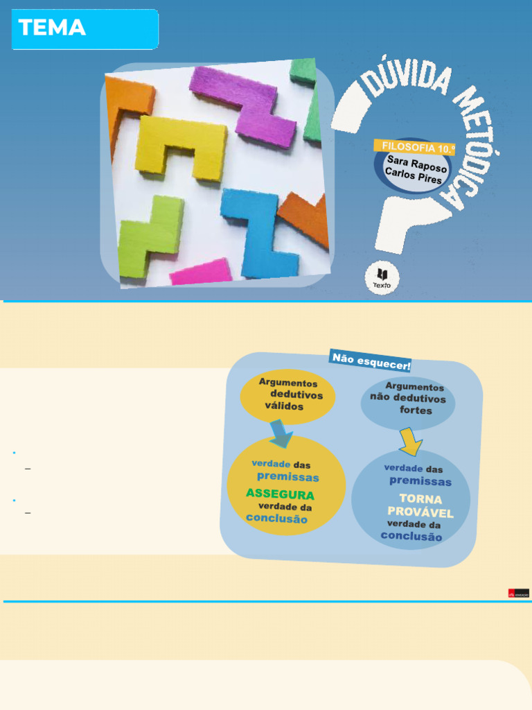 Tema 3 - Lógica Informal | PDF | Raciocínio dedutivo | Argumento