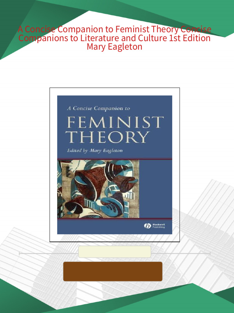 A Concise Companion To Feminist Theory Concise Companions To Literature ...