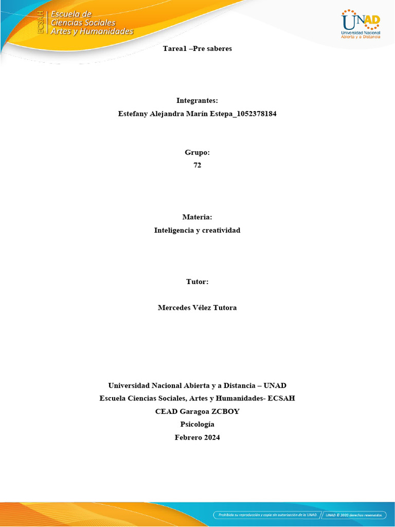 Tarea 1 - Grupo 72 - Estefany Marin | PDF