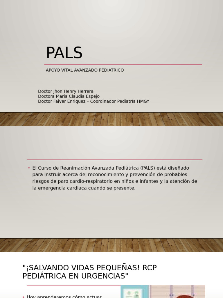 PALS | PDF | Reanimación cardiopulmonar | Sistema cardiovascular