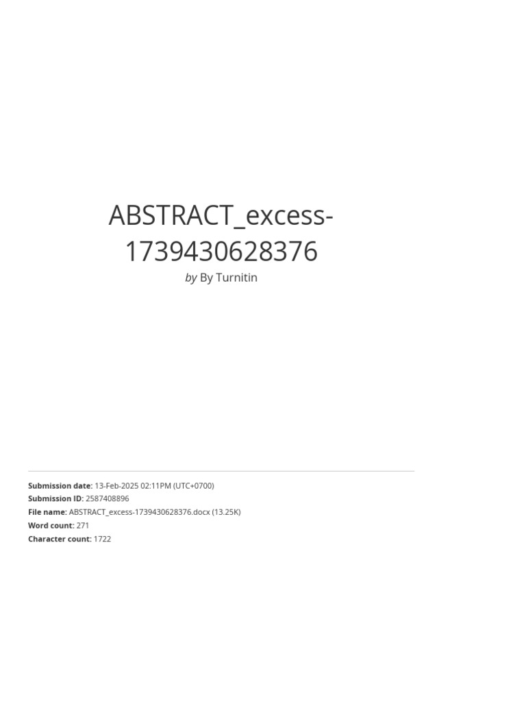 ABSTRACT Excess-1739430628376 | PDF