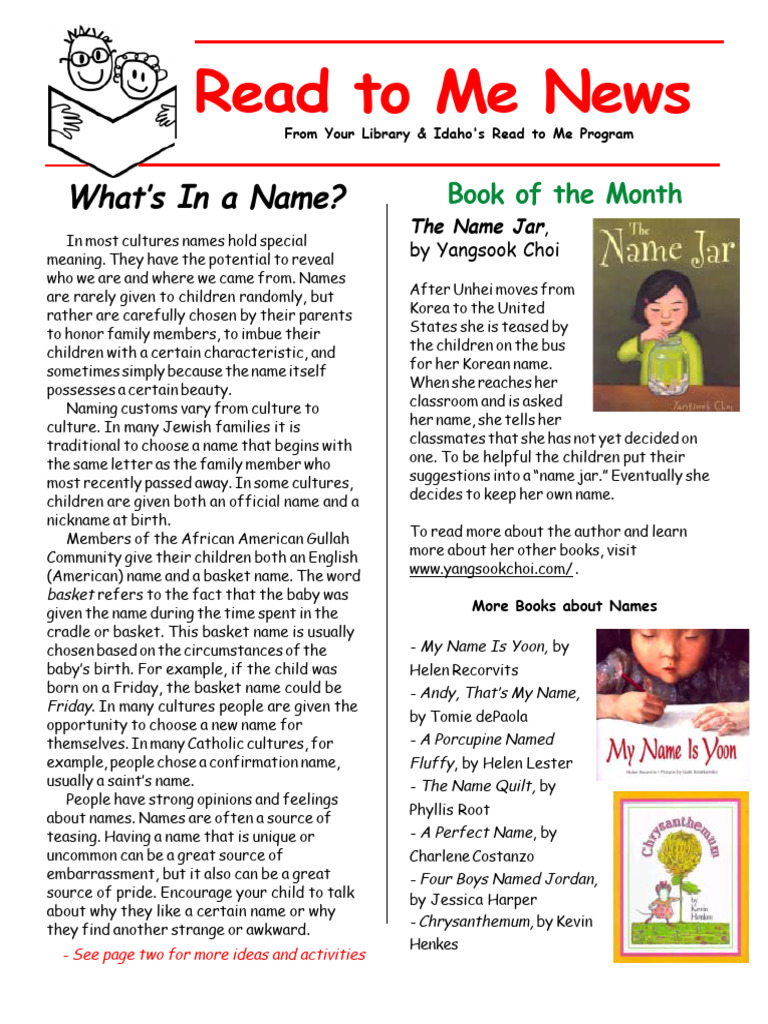 Bookworm Names TheNameJar | PDF