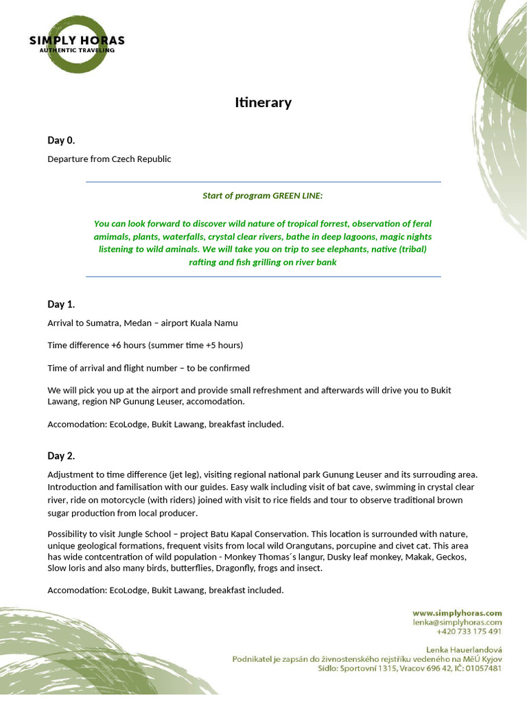 14 Days Sumatrix - North Sumatra | PDF | Turtle