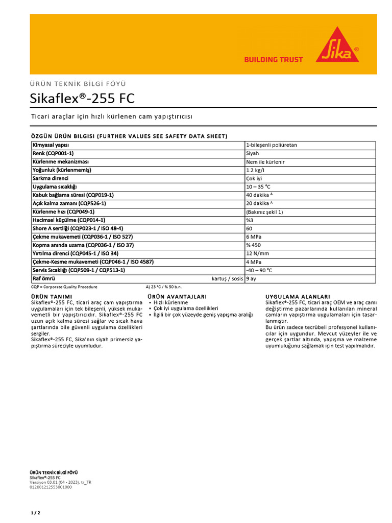 Sikaflex 255 F | PDF