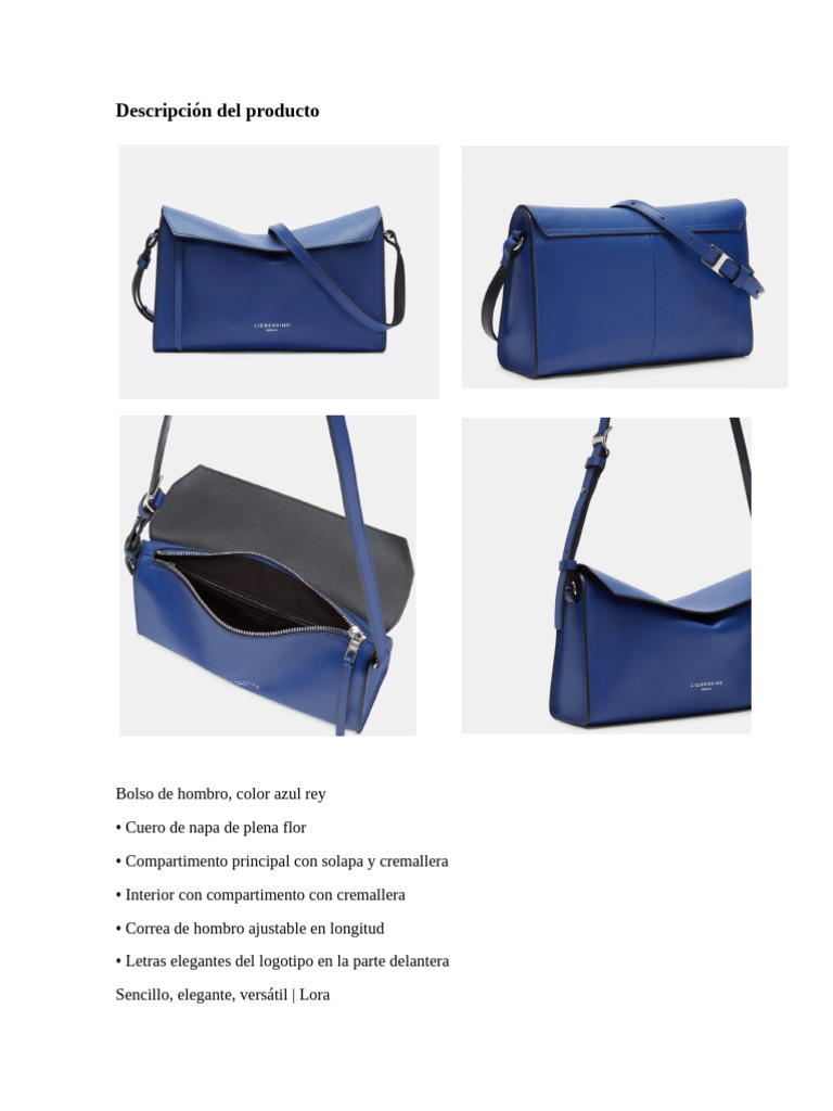 Bolso de Cuero Napa Azul Rey Lora | PDF | Puerto | Transporte