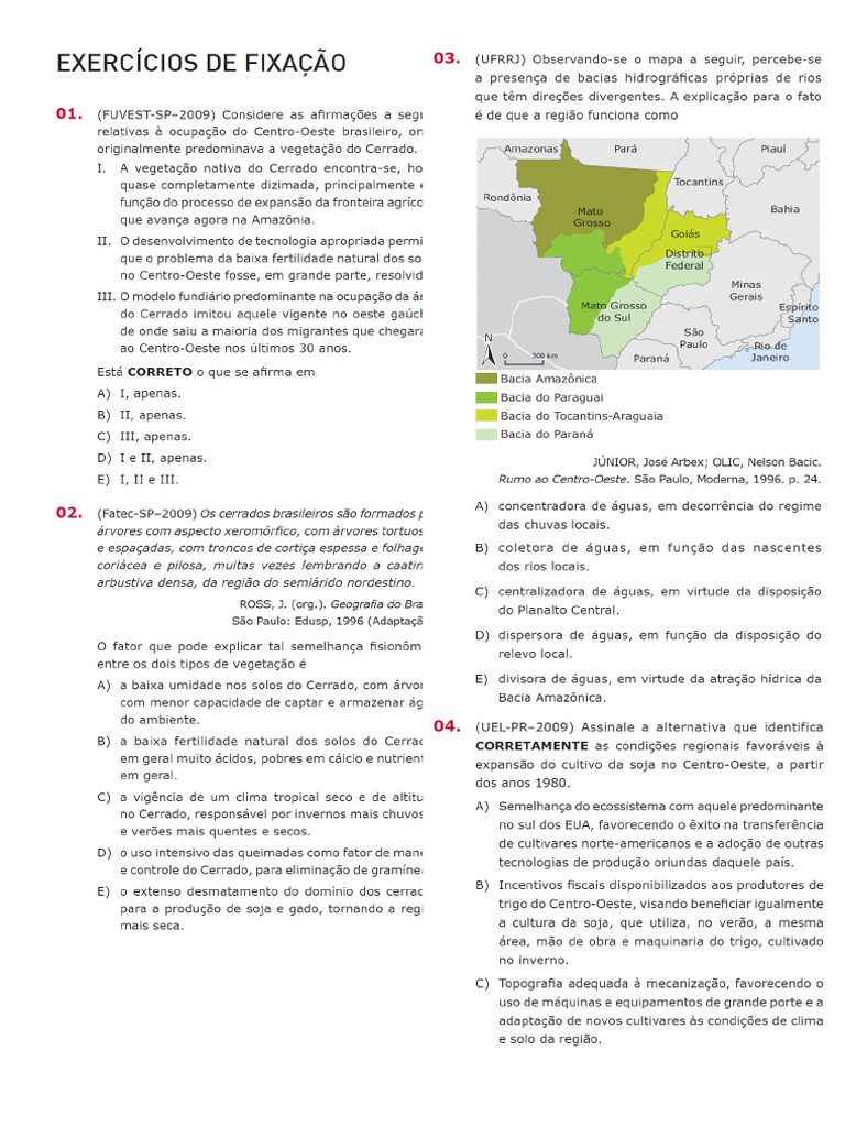 Centro Oeste Exerc%C3%ADcios | PDF