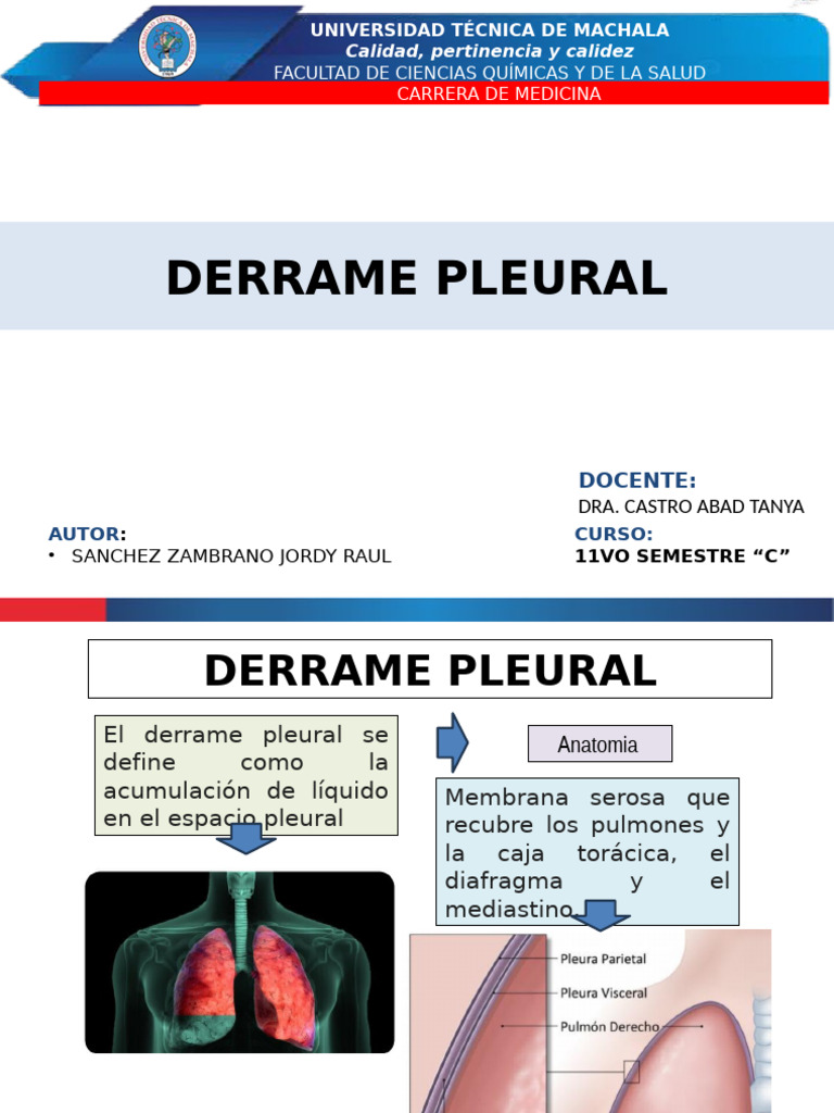 Derrame Pleural | PDF | Especialidades Medicas | Enfermedades y trastornos