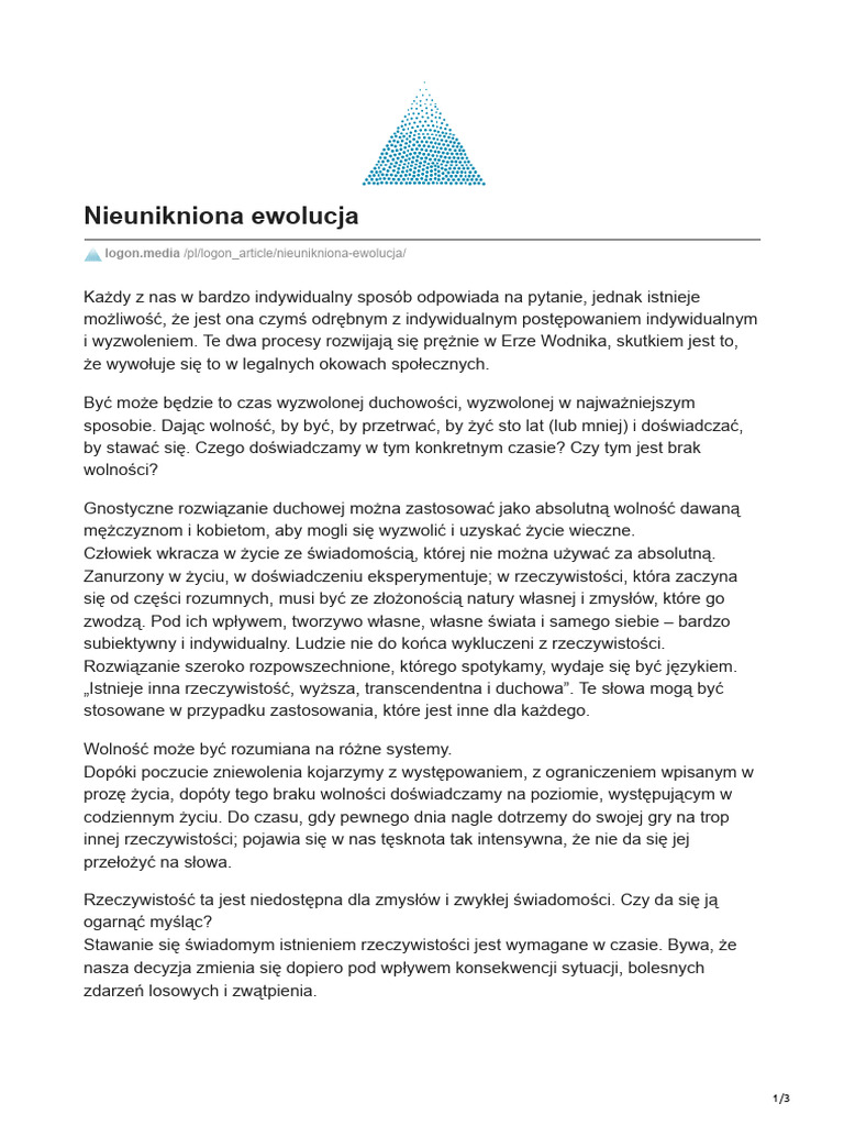 logon.media-Nieunikniona ewolucja | PDF