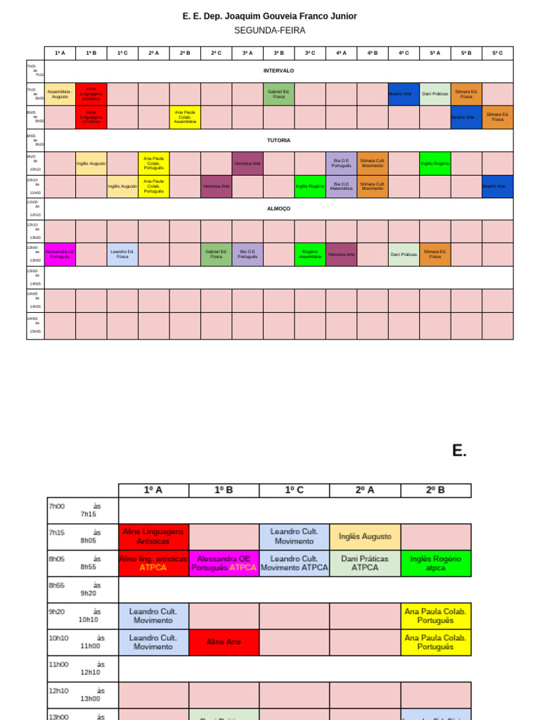 Horário Final 2025 | PDF