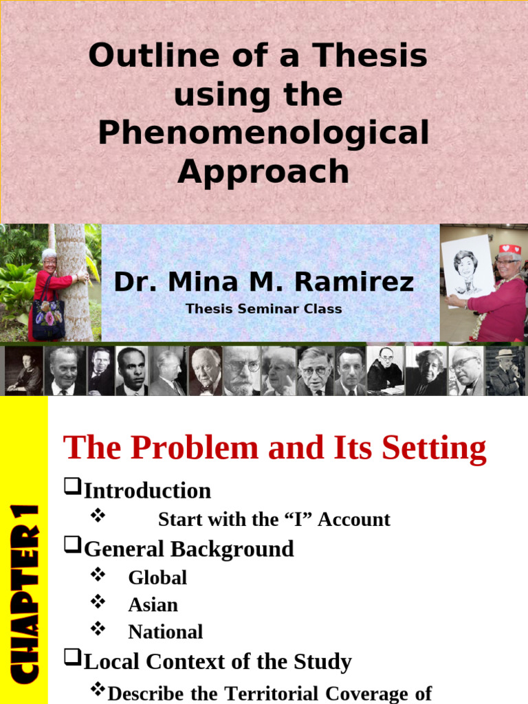 Outline of A Thesis Using The Phenomenological Approach-Enhanced ...