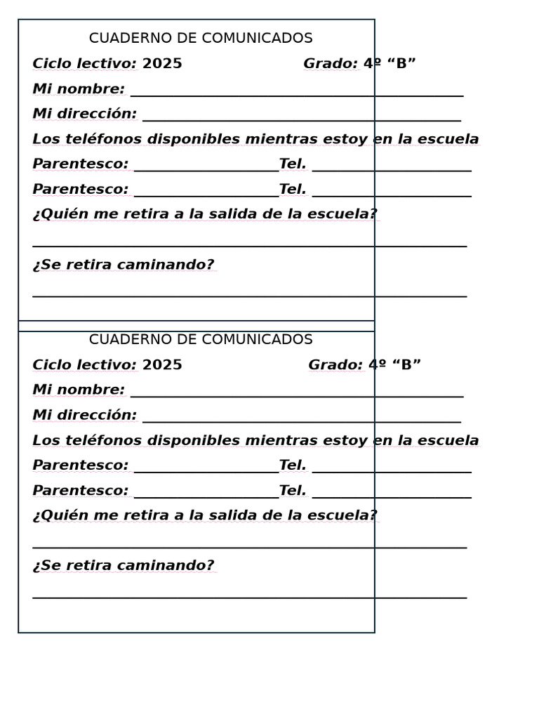 Cuaderno de Comunicados | PDF