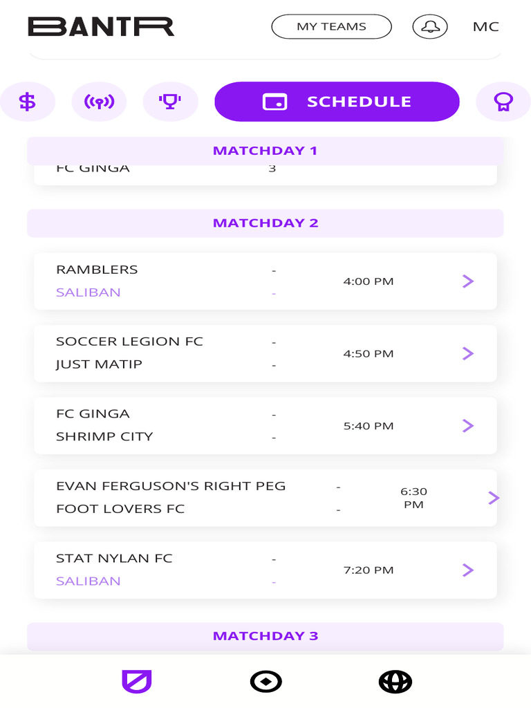 Soccer Legion FC Match Schedule | PDF