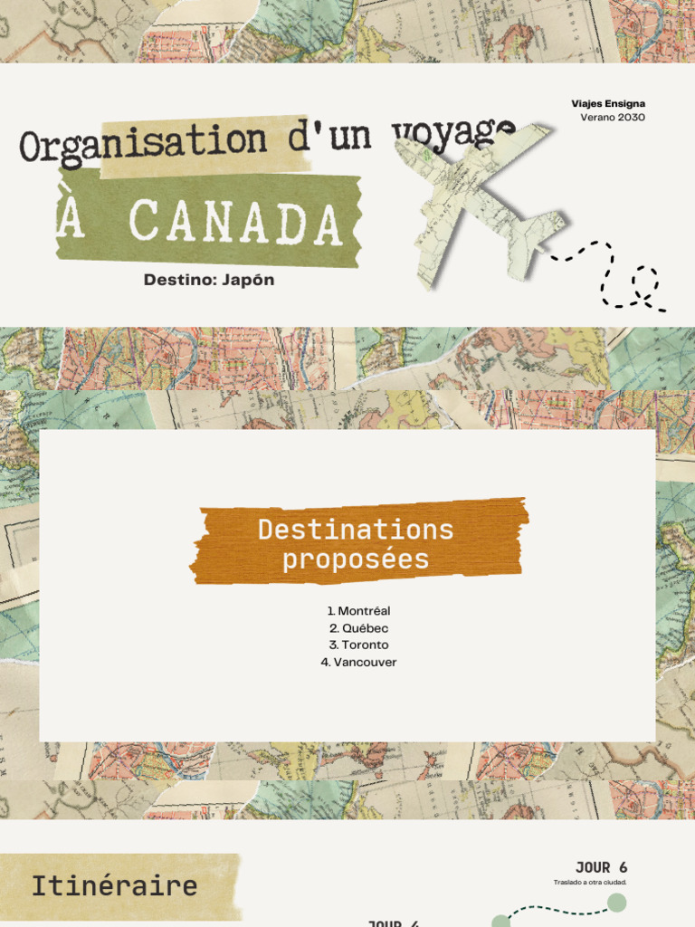 Itinéraire de voyage au Canada 2030 | PDF
