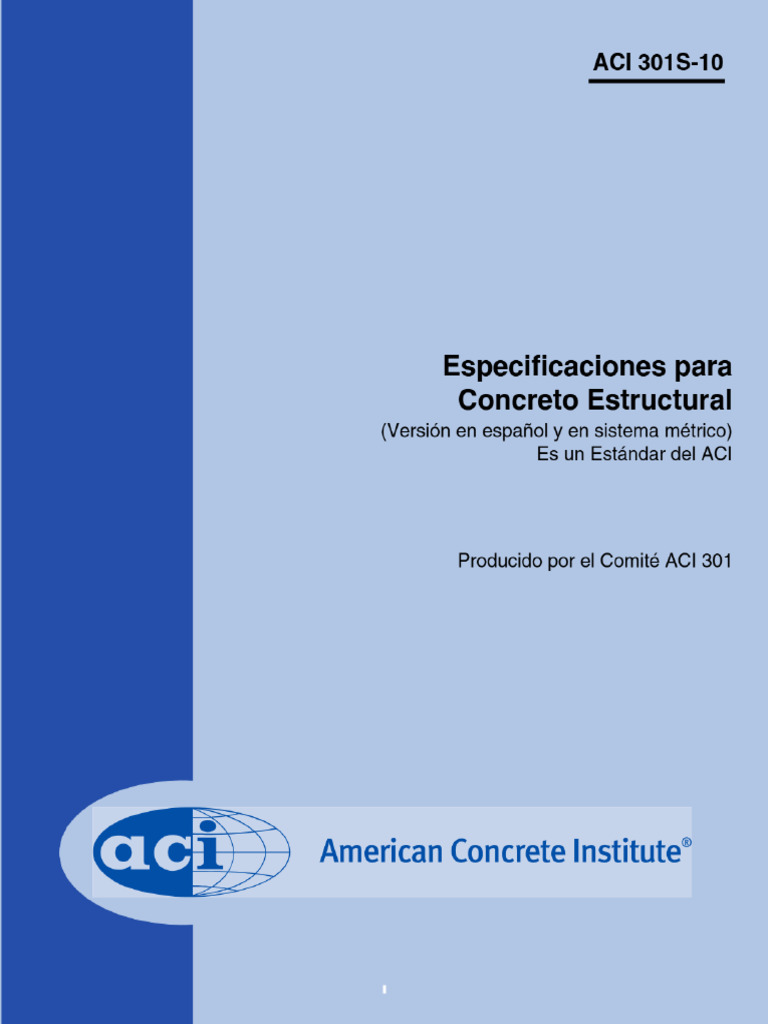 Especificaciones para Concreto Estructural - ACI 301S-10 | PDF