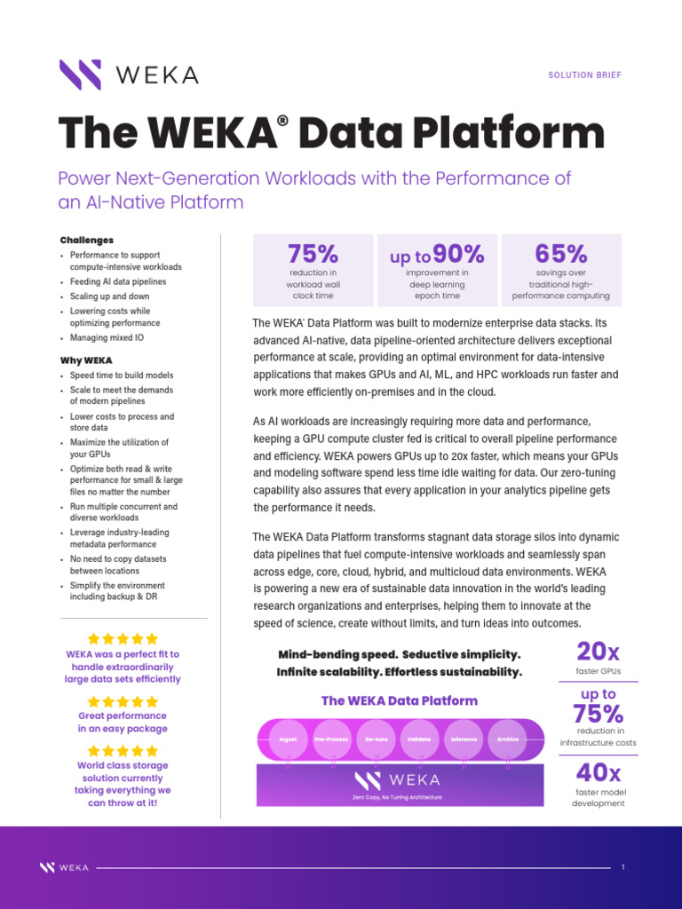 The Ai Native Weka Data Platform Powers Ai Workloads | PDF | Cloud ...