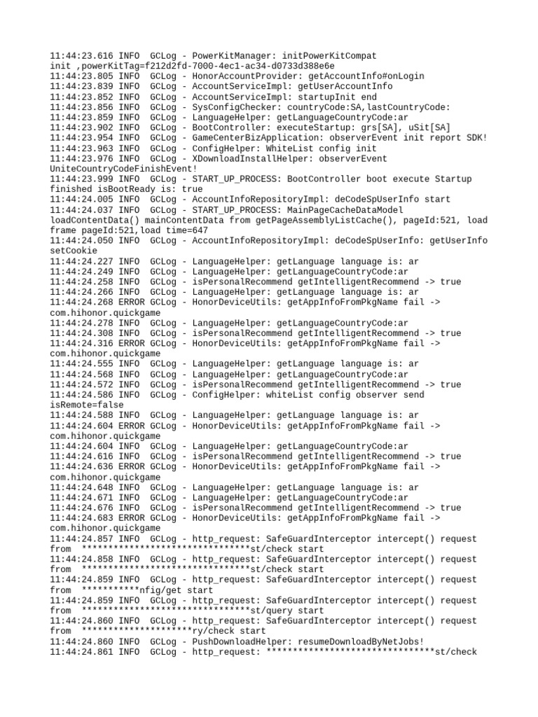 Honor Device Log Analysis Report | PDF | Networking Standards | Web Development