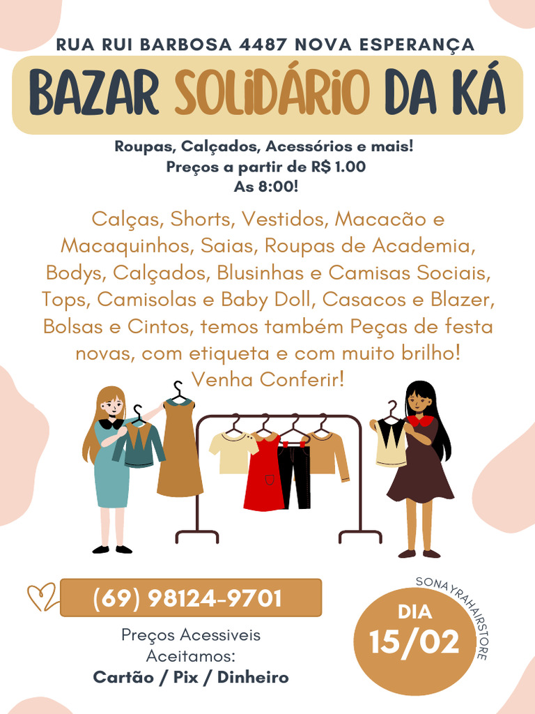 Cartaz Bazar Solidário | PDF