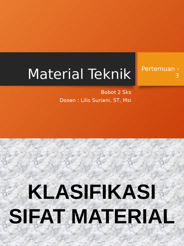 Pertemuan 3-Klasifikasi Material | PDF